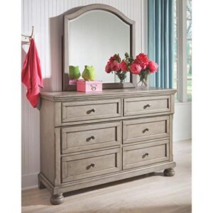 Signature Design by Ashley Lettner Traditional 6 Drawer Youth Dresser with Dovetail Construction, Light Gray