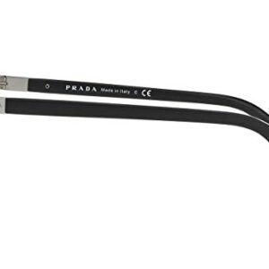 Prada Heritage PR 54TV 1BO1O1 Matte Black Metal Rectangle Eyeglasses 55mm