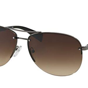 Prada Linea Rossa Men's PS 56MS Sunglasses Gunmetal/Brown Gradient 62mm