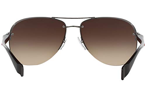 Prada Linea Rossa Men's PS 56MS Sunglasses Gunmetal/Brown Gradient 62mm