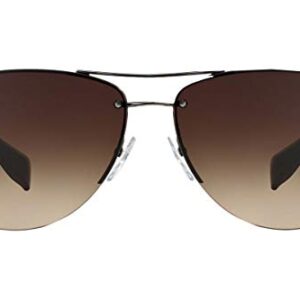 Prada Linea Rossa Men's PS 56MS Sunglasses Gunmetal/Brown Gradient 62mm