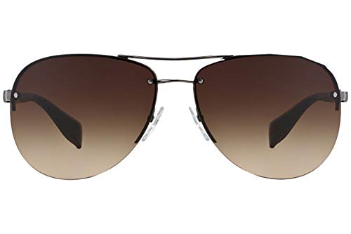 Prada Linea Rossa Men's PS 56MS Sunglasses Gunmetal/Brown Gradient 62mm