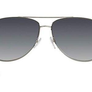 Prada Linea Rossa Lifestyle PS 53PS 1BC5W1 Steel Metal Aviator Sunglasses Grey Gradient Polarized Lens