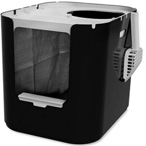 Modkat XL Litter Box, Top or Front-Entry Configurable, Includes Scoop and Liners - Black