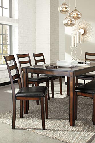 Signature Design by Ashley Coviar 6 Piece Dining Set, Includes Table, 4 Chairs & Bench, Dark Brown