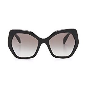 Prada Heritage PR 16RS 1AB0A7 Black Plastic Butterfly Sunglasses Grey Gradient Lens