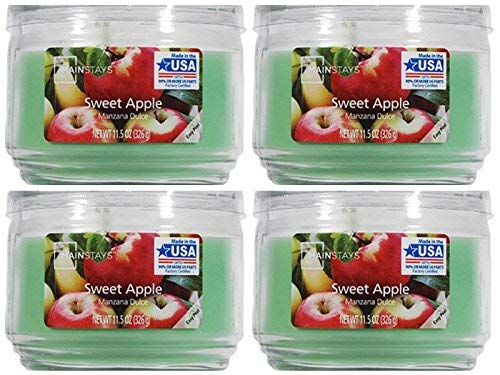 Mainstays 11.5oz Scented Candle, Sweet Apple 4-Pack