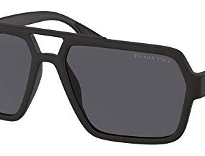 Sunglasses Prada Linea Rossa PS 1 XS DG002G Black Rubber, Men