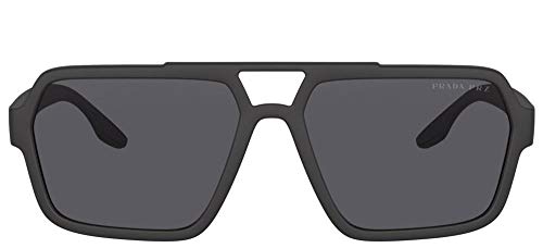 Sunglasses Prada Linea Rossa PS 1 XS DG002G Black Rubber, Men