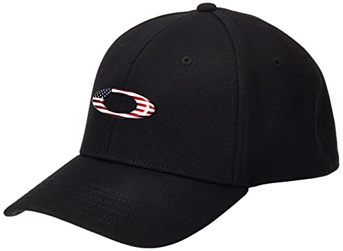 Oakley mens Tincan Cap Hat, Black/American Flag, Large-X-Large US