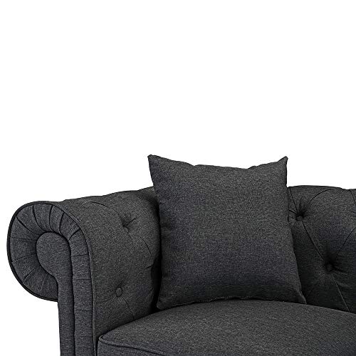 Divano Roma Furniture Classic Large Sofa | Dark Grey