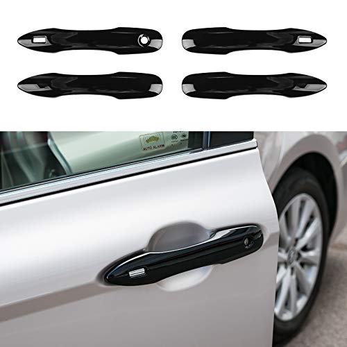 CKE Glossy Black for Toyota Camry 2023 2022 2021 2020 2019 2018 for Toyota Corolla Avalon 2023 2022 2021 2020 2019 Accessories Exterior Door Handle Cover Trims with 2 Smart Entry Holes