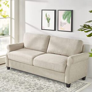 zinus josh sofa couch / easy, tool-free assembly, beige