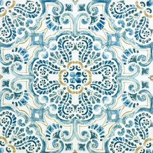 floorpops fp2477 fontaine peel & stick floor tiles, blue