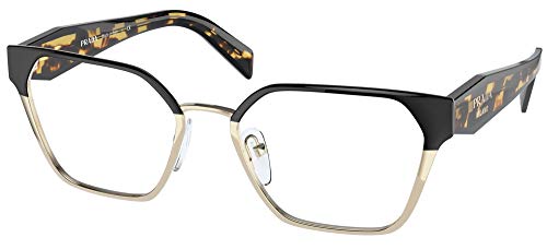 Prada PR 63WV Women's Eyeglasses Black/Pale Gold 53