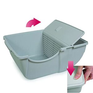 Omega Paw Premium Roll 'n Clean Litter Box Large, Peral Blue (PR-RA20-1)