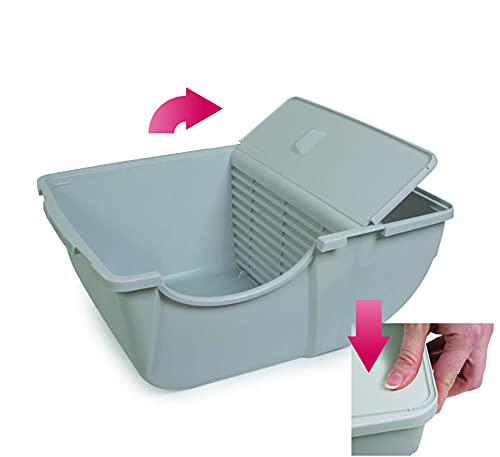 Omega Paw Premium Roll 'n Clean Litter Box Large, Peral Blue (PR-RA20-1)