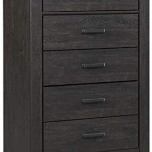 Signature Design by Ashley Brinxton Contemporary 5 Drawer Chest, Almost Black