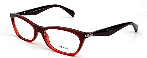 Prada PR 15PV Women's Eyeglasses Bordaux Gradient Red 53