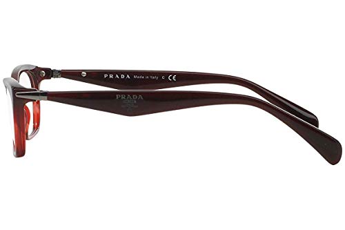 Prada PR 15PV Women's Eyeglasses Bordaux Gradient Red 53