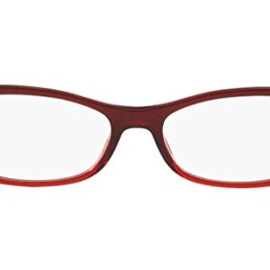 Prada PR 15PV Women's Eyeglasses Bordaux Gradient Red 53