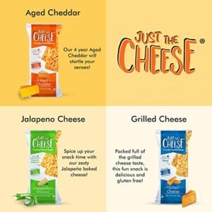 Just the Cheese Bars, Low Carb Snack - Baked Keto Snack, High Protein, Gluten Free, Low Carb Cheese Crisps - 0.8 Ounces (Pack of 10) (Aged Cheddar)