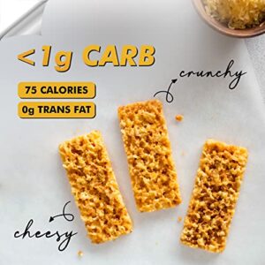 Just the Cheese Bars, Low Carb Snack - Baked Keto Snack, High Protein, Gluten Free, Low Carb Cheese Crisps - 0.8 Ounces (Pack of 10) (Aged Cheddar)