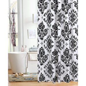 mainstays classic noir 70 x 72 shower curtain, black