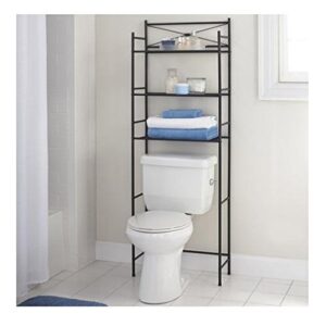 mainstay.. 3-shelf bathroom space saver storage organizer over the rack toilet cabinet shelving towel rack (oil rubbed bronze)