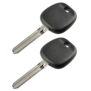 uncut transponder ignition key fits toyota/scion with 4d-67 toy44d-pt chip, set of 2