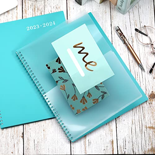 Monthly Planner 2023-2024 - 2023-2024 Monthly Planner from Jul. 2023 to Dec. 2024, 8.5" x 11", 18-Month Planner with Tabs, Pocket, Label, Contacts and Passwords, Twin-Wire Binding, 3 Pack - Teal by Artfan