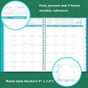 Monthly Planner 2023-2024 - 2023-2024 Monthly Planner from Jul. 2023 to Dec. 2024, 8.5" x 11", 18-Month Planner with Tabs, Pocket, Label, Contacts and Passwords, Twin-Wire Binding, 3 Pack - Teal by Artfan