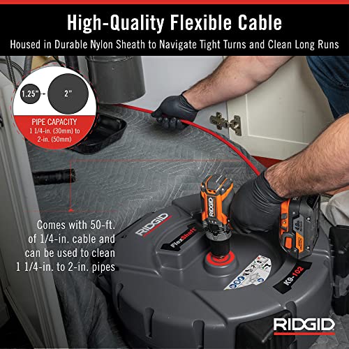 RIDGID 64263 Model K9-102 FlexShaft Drain Cleaning Machine Kit for 1-1/4"-2" Pipes