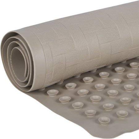 Mainstays Rubber Bath Mat - Taupe, 18 in. x 36 in,Taupe