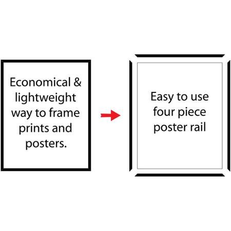 Mainstays 24x36 Basic Poster & Picture Frame, Black, Set of 2