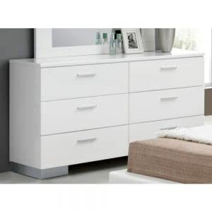 acme lorimar dresser – – white & chrome leg