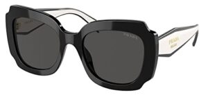 prada pr 16ys black/dark grey one size