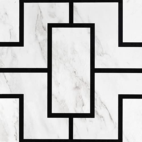 Retro Self Adhesive 12-Inch Vinyl Floor Tiles, 20 Tiles - 12" x 12", Affinity Pattern - Peel & Stick, DIY Flooring for Kitchen, Dining Room, Bedrooms & Bathrooms by Achim Home Decor