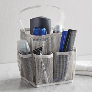 mainstays mesh shower tote, grey