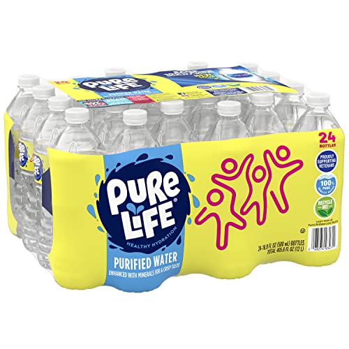 Nestle - Pure Life Purified Bottled Water, 16.9 Oz., 16.9 Fl Oz (Case of 24)