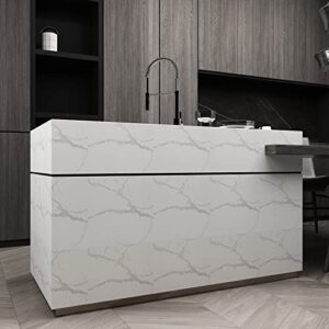 10-Sheet White Marble Backsplash Peel and Stick Flooe Tile,Back Splashes for Kitchens,Vinyl Shower Tile,12"x12",9.7sq.ft.