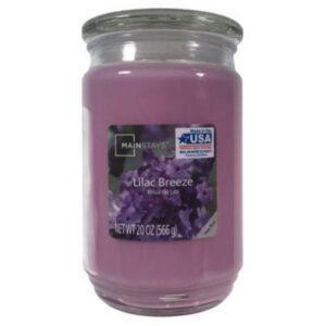 mainstays candle, lilac breeze 20 oz