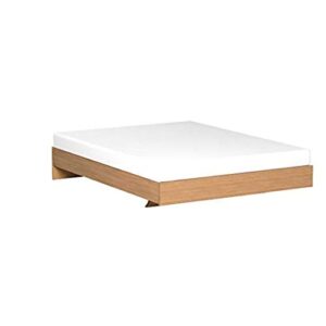 Nexera Nordik Queen Size Platform Bed, Natural Maple.