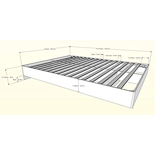 Nexera Nordik Queen Size Platform Bed, Natural Maple.