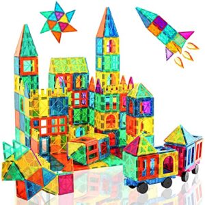 neoformers magnetic tiles, 96 pcs magnetic 3d building blocks educational magnetic tiles puzzle magnets toys for girls boys toddler ages 3+