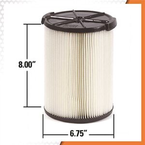 RIDGID Everyday Dirt 1-Layer Pleated Paper Filter