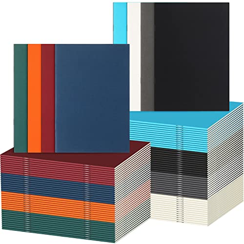 80 Pack A5 Composition Notebooks 40 Pages Colorful Journals Notebooks Soft Cover Notebooks Lined Blank Travel Journals Notebooks for Kids School Students Traveler Office Supplies, 8.3 x 5.8 Inches