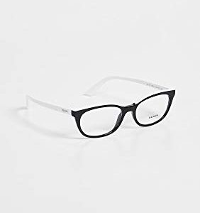 Prada PR 13VV - YC41O1 Eyeglasses Black/white W/Demo Lens 53mm