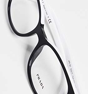 Prada PR 13VV - YC41O1 Eyeglasses Black/white W/Demo Lens 53mm