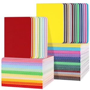 eoout 90pcs mini notebooks, small notebooks bulk, colorful lined notepad, journal memo notepad, 3.5″x5.5″, 24 colors for kids, students, traveler, school supplies